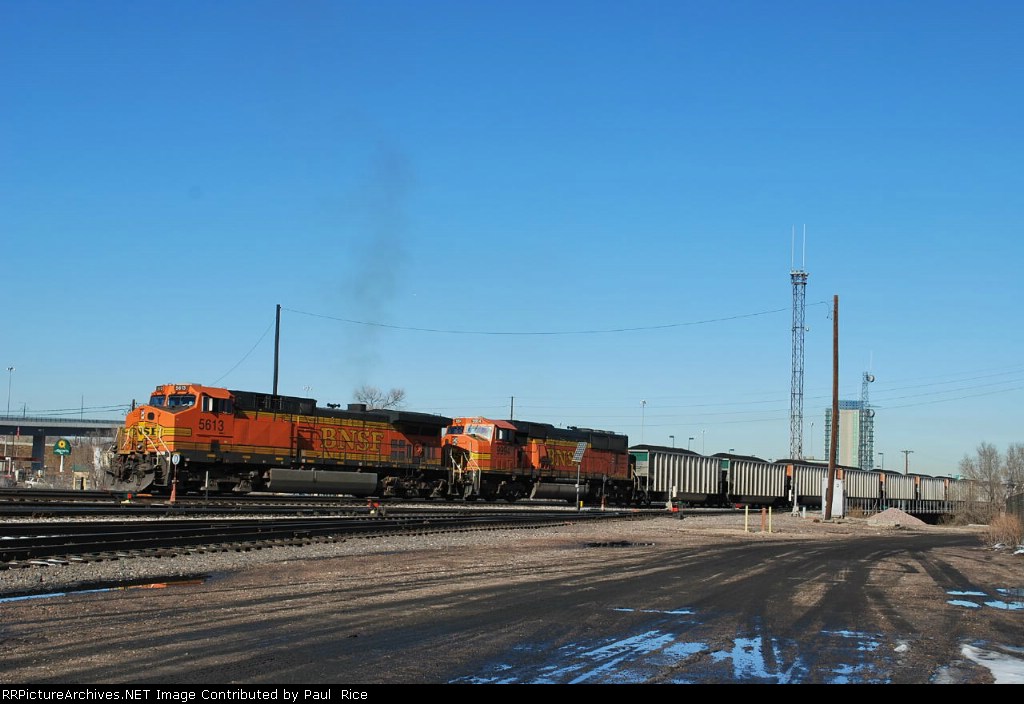 BNSF 5613 Point On South Bound Coal Train